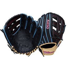 Wilson A450 Advisory Staff 11" Baseball Glove - Black/Blonde/Cool Blue ...