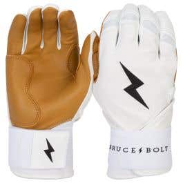 Bruce+Bolt Men's Premium Cabretta Leather Long Cuff Batting Gloves ...