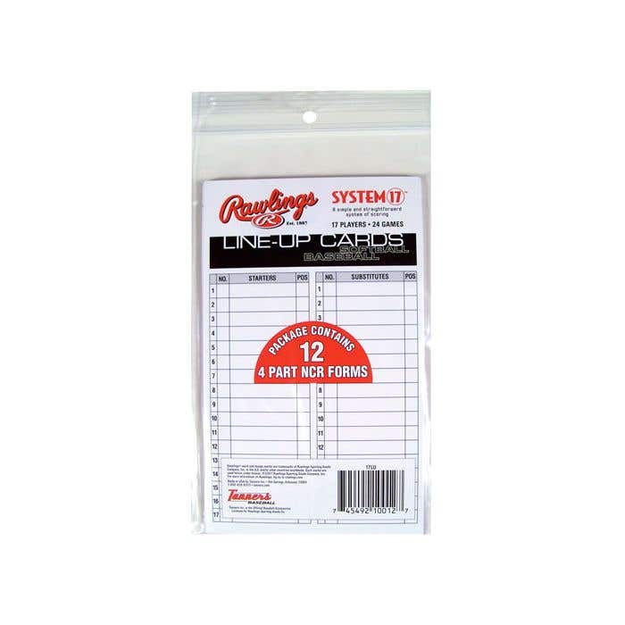 Rawlings System 17 Line-Up Cards